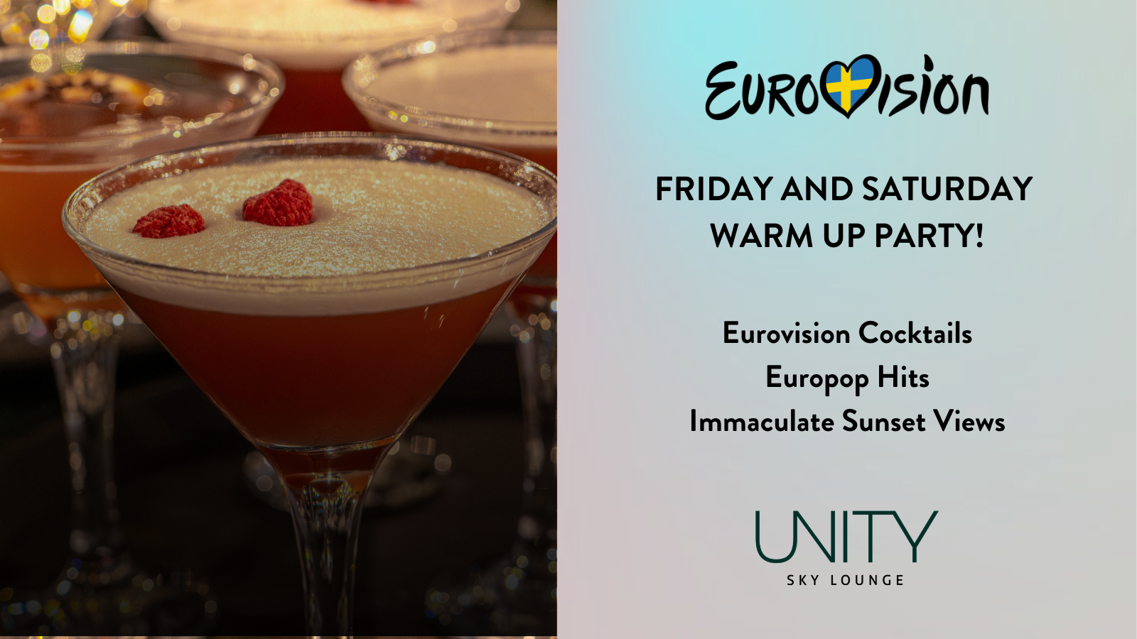 Unity Sky Lounge | Eurovision Warm-Up Party | Unity Place
